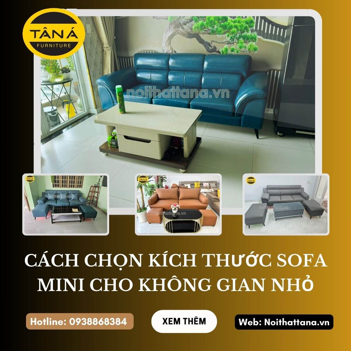 Cách chọn kích thước sofa mini cho không gian nhỏ gọn sang trọng