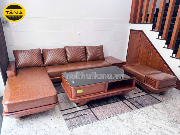 Ghế sofa gỗ Sồi nhập khẩu Nga, Mẫu sofa gỗ Hương Thái Nhập Khẩu